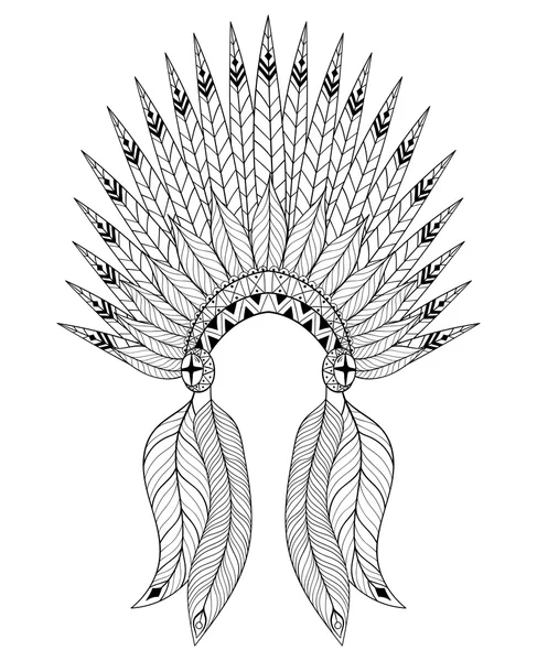 Perfil Lateral De Un Nativo Americano Vectores De Stock Sin Royalties