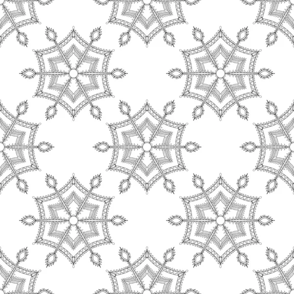 Christmas zentangle patterns | Zentangle winter snowflakes seamless ...