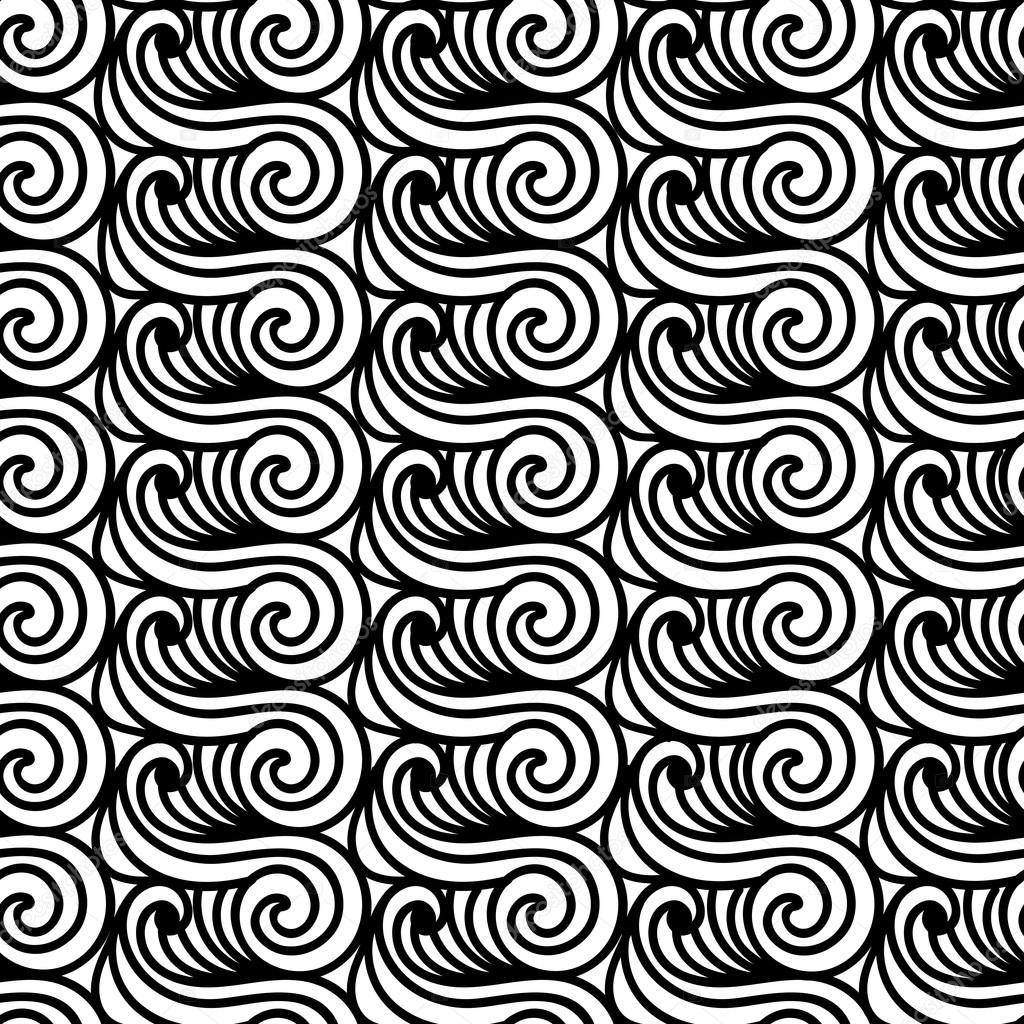 Pictures : koru patterns | Stylised Maori Koru Seamless Pattern — Stock ...