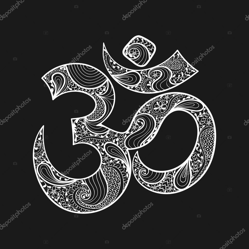 Om Symbol Wallpaper Black And White