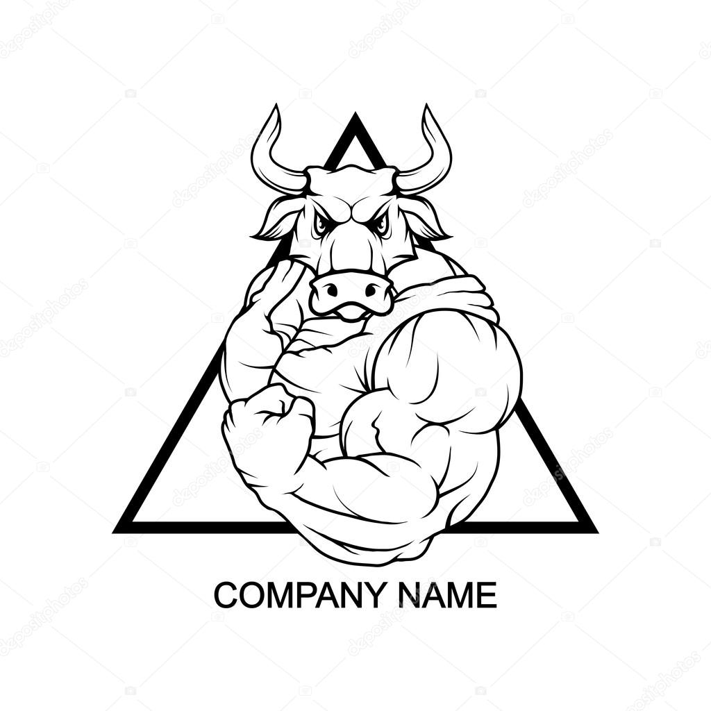 Bull logo in triangle Stock Vector Image by ©korniakovstock@gmail.com ...