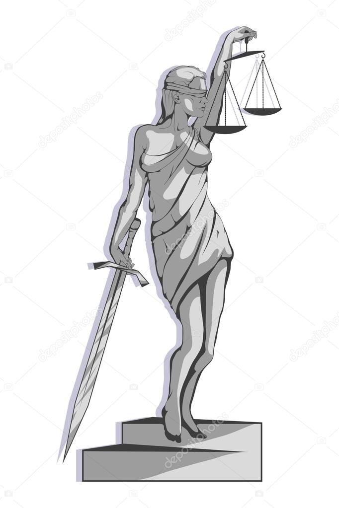 Lady Justice Symbol Vector
