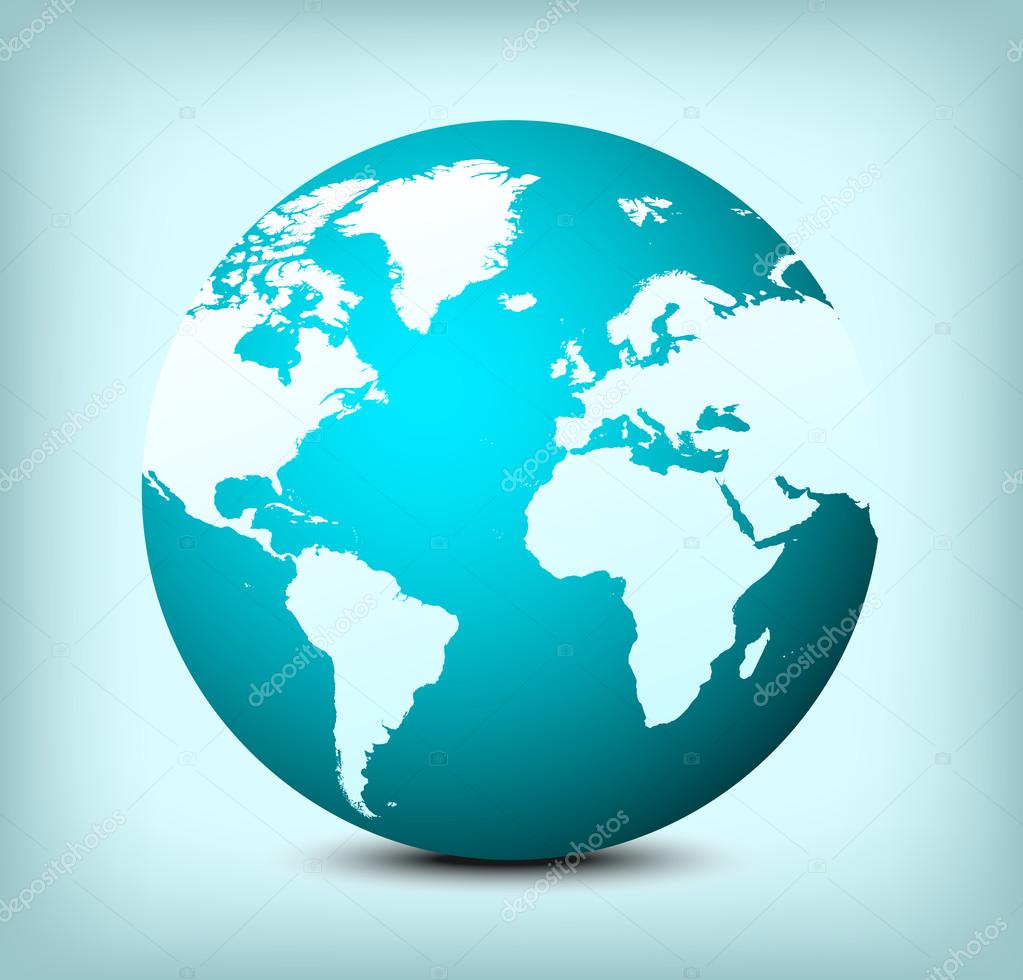 Vector globe world map icon Stock Vector Image by ©mileswork #65765435