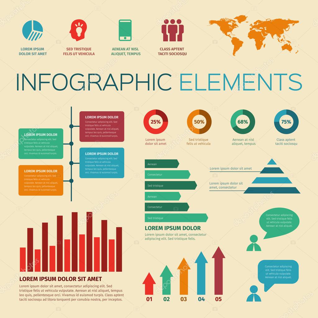 Vintage retro infographics elements Stock Vector Image by ©mileswork ...