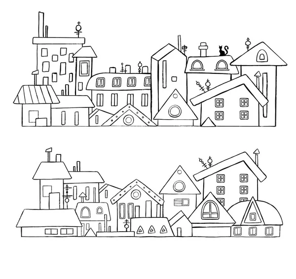 Line drawing town Stock Photos, Royalty Free Line drawing town Images ...