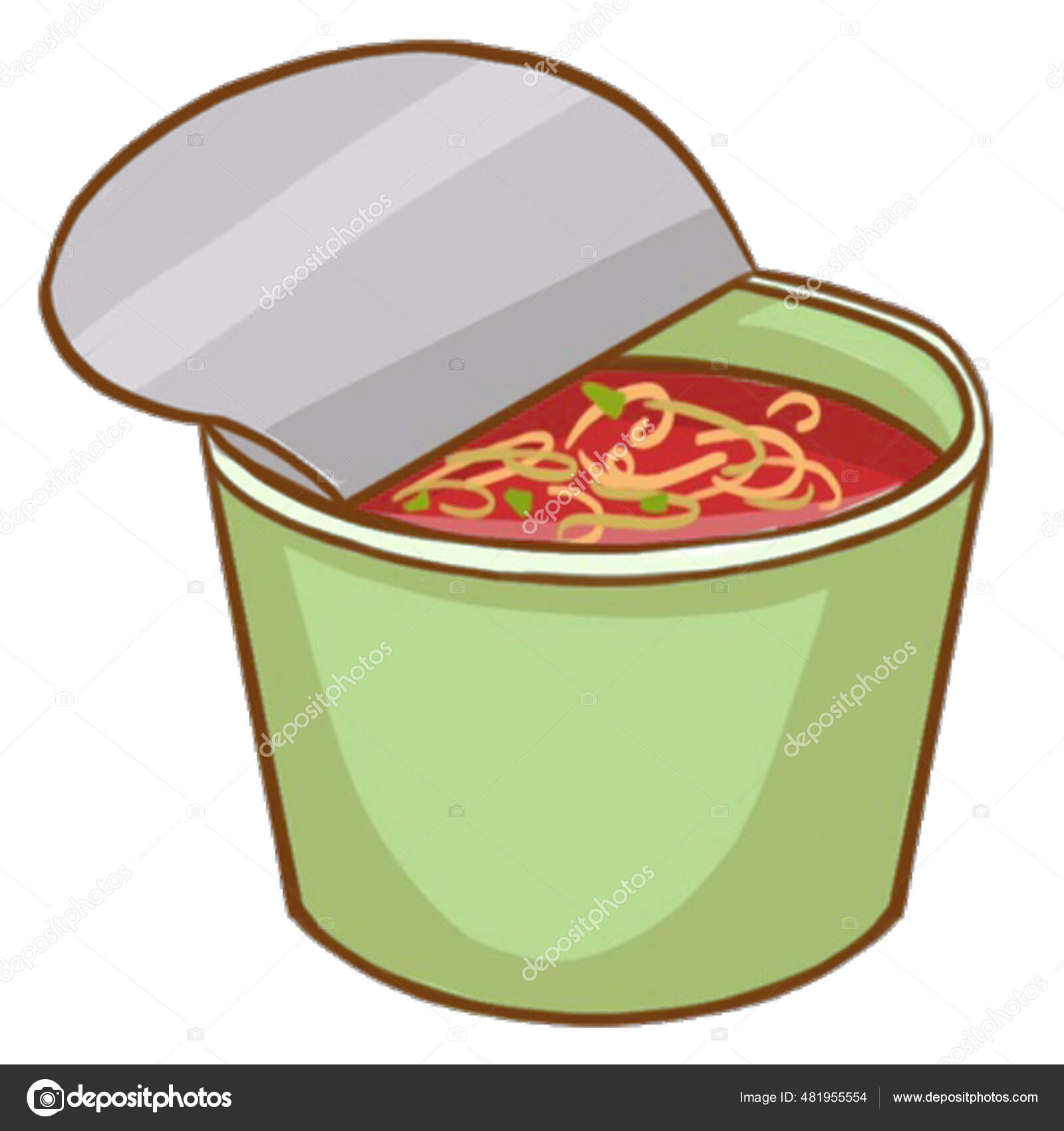 Modern Icon Instant Soup Symbol White Background High Quality ...