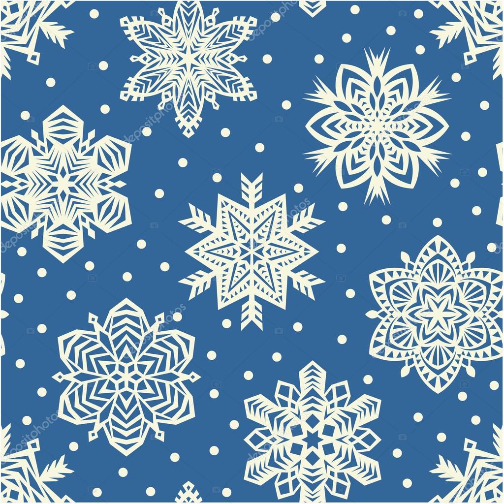 Seamless pattern with snowflakes. — Stock Vector © xenia_ok #62721543