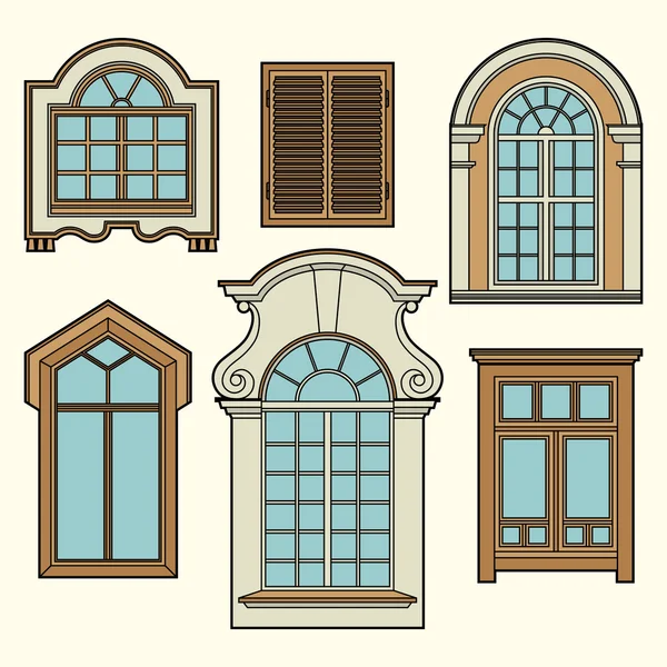 Retro windows — Stock Vector © sivanova #40658947