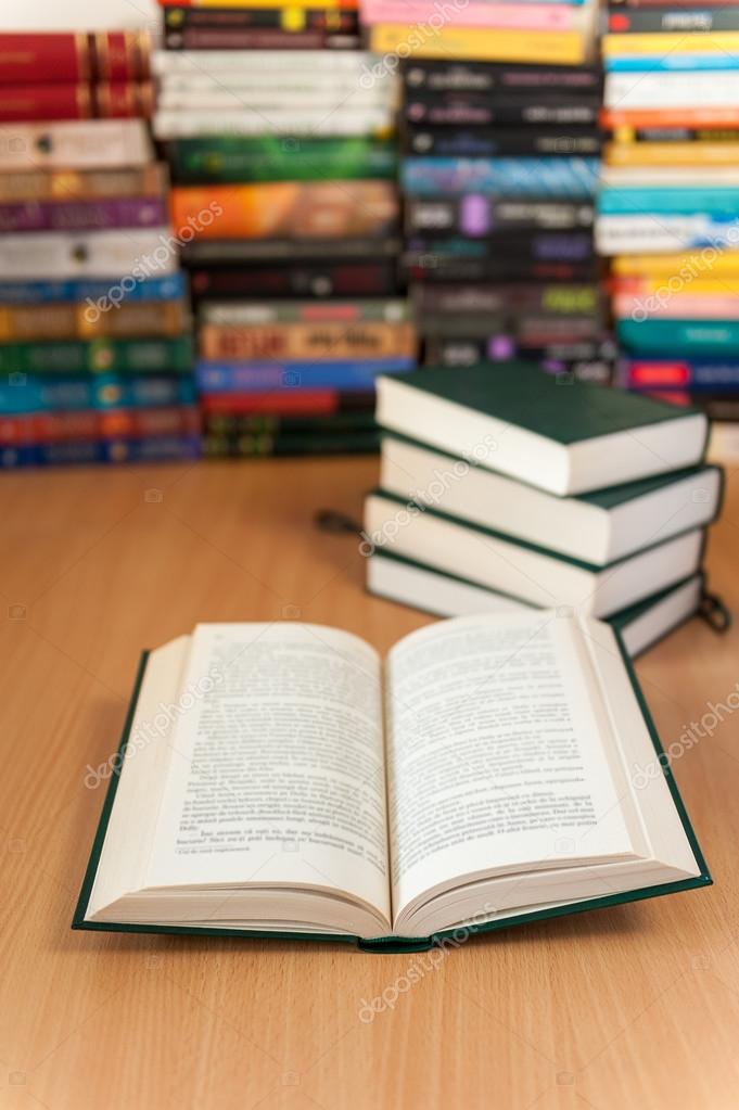 Stack Of Books On A Desk