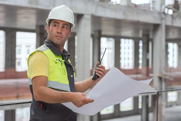 Civil Engineer At Construction Site — Stock Photo © ilkercelik #84796856
