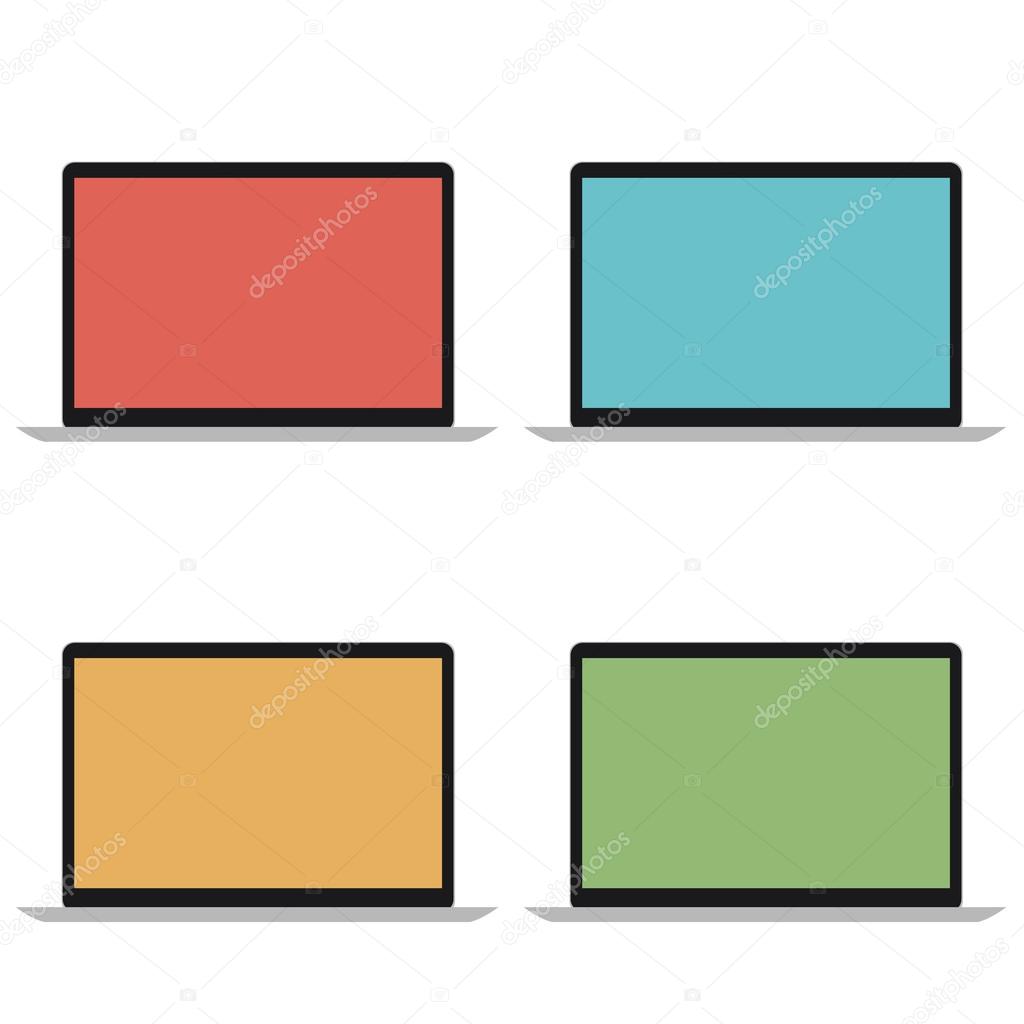 Laptop icon, notebook, ultrabook, isolated on white. Opened — Stock ...