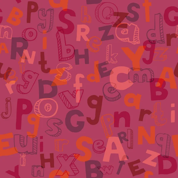 Endless doodle alphabet pattern Vector Art Stock Images | Depositphotos
