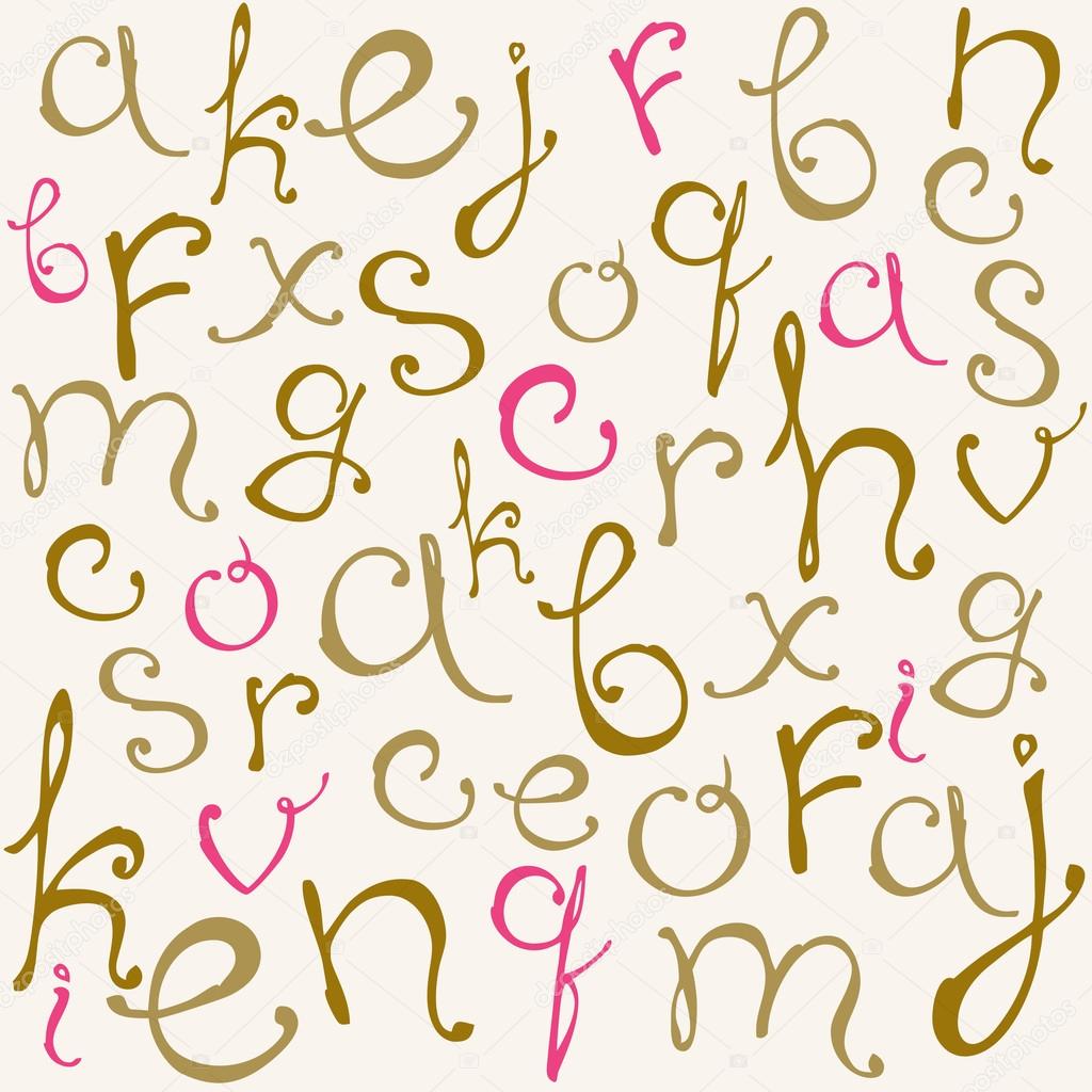 Hand drawn curled font Stock Vector by ©Innkey 66592853