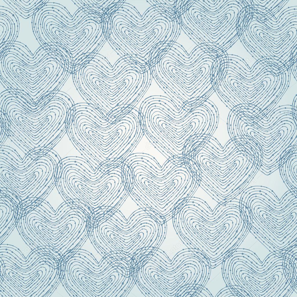 Neutral seamless texture with blue hearts Stock Vector by ©Innkey 66593473