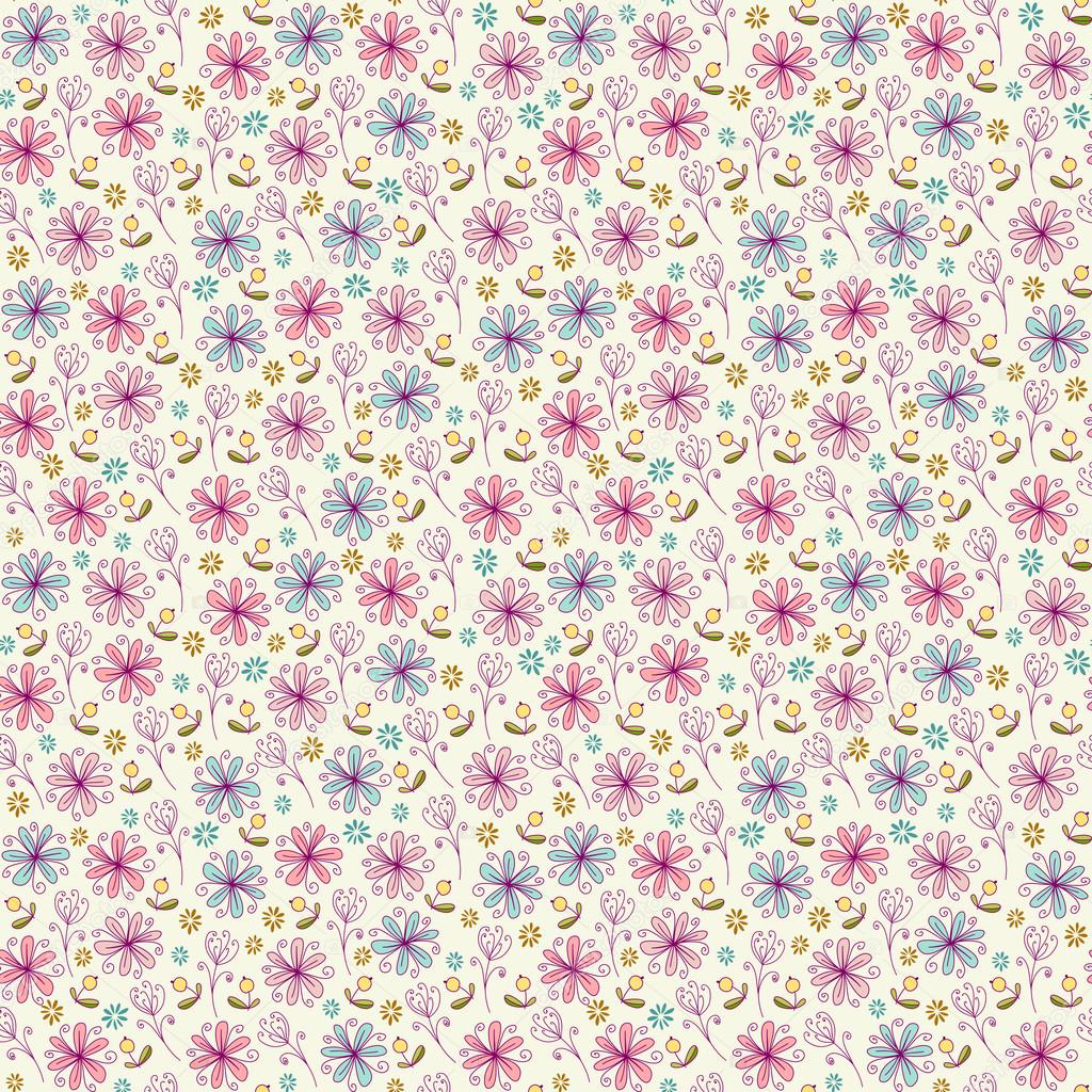 Doodle seamless floral texture Stock Vector by ©Innkey 66593801