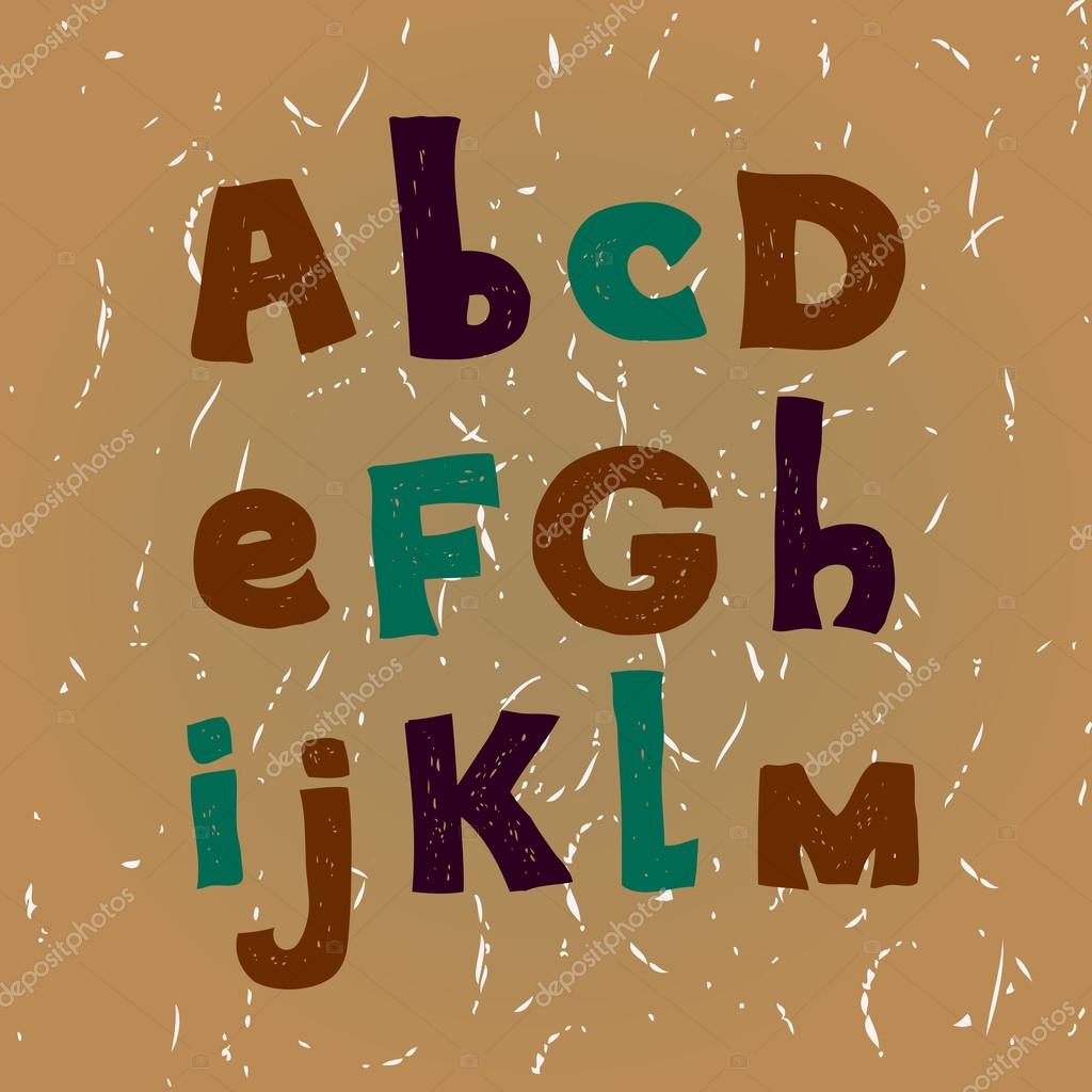 Hand drawn doodle comic alphabet Stock Vector by ©Innkey 66595557