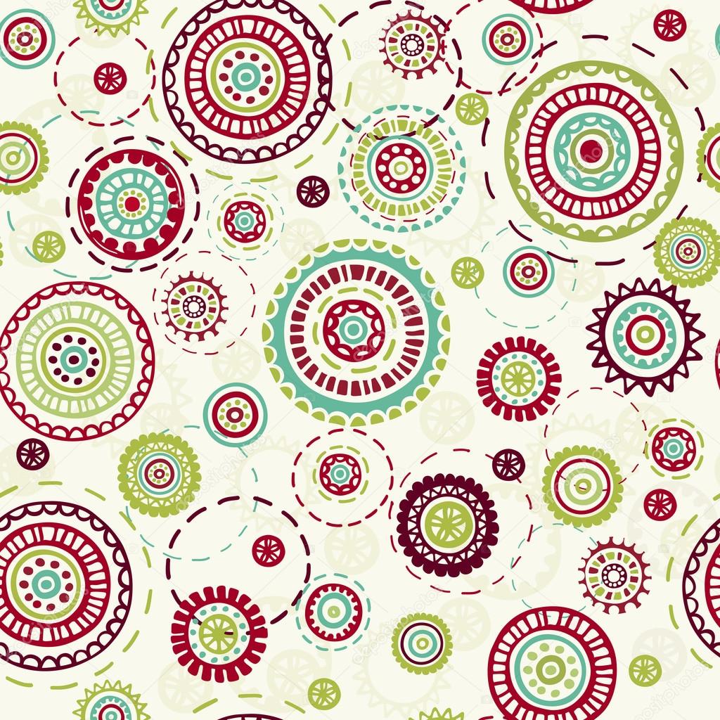 Seamless hand drawn circle pattern Stock Vector by ©Innkey #66595853