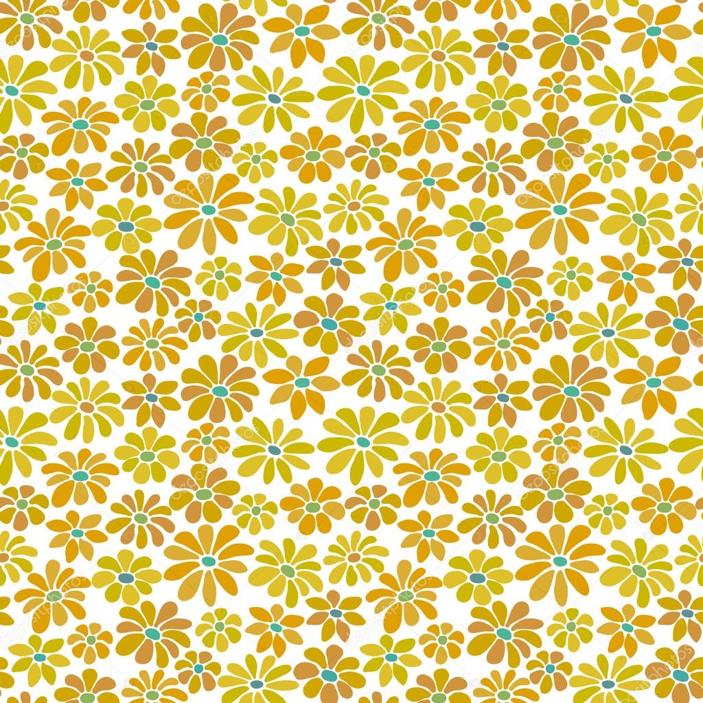 Seamless yellow floral pattern — Stock Vector © Innkey #66596333