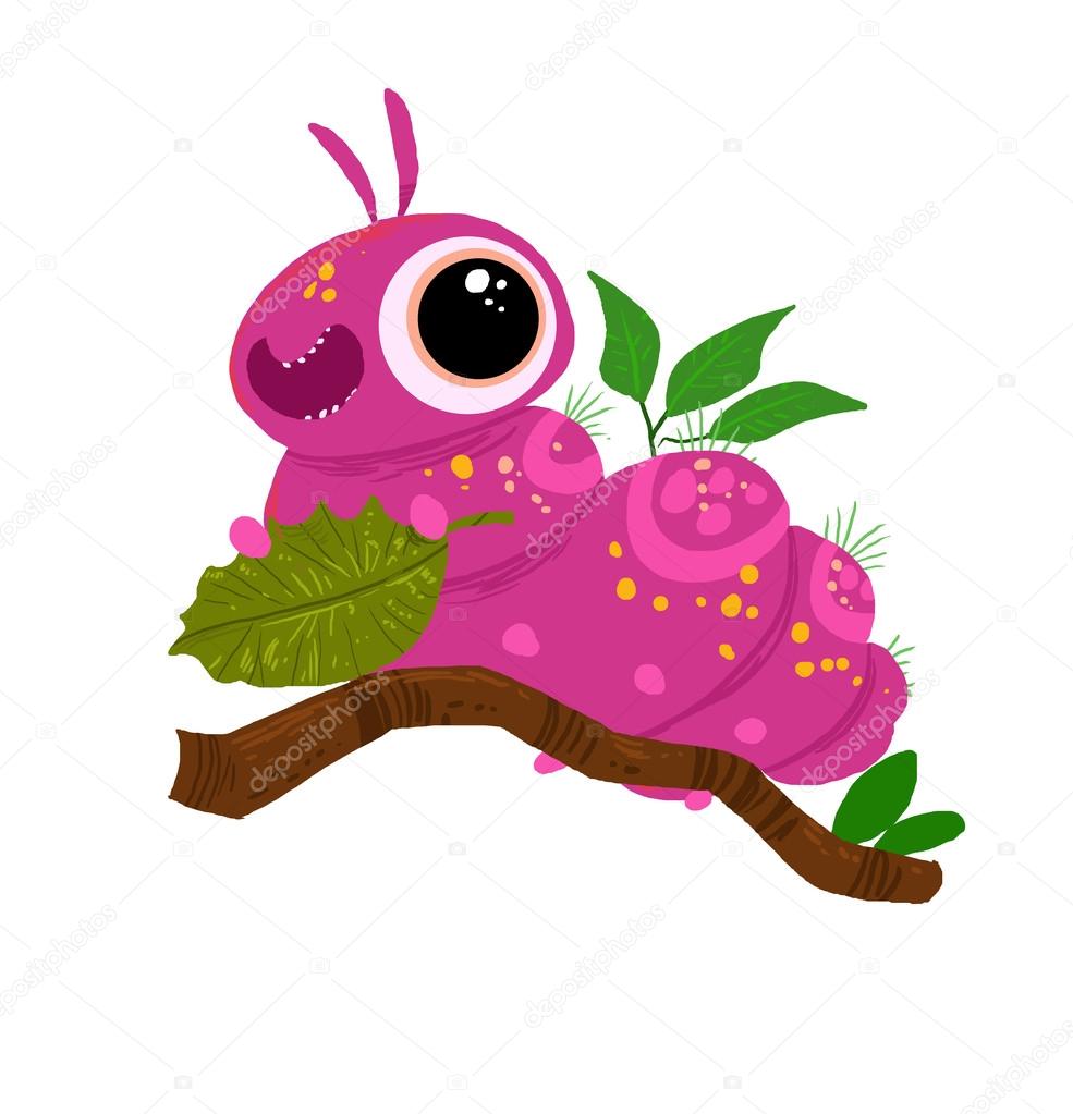 Cute caterpillar cartoon Stock Photo by ©aditgalih 95998572