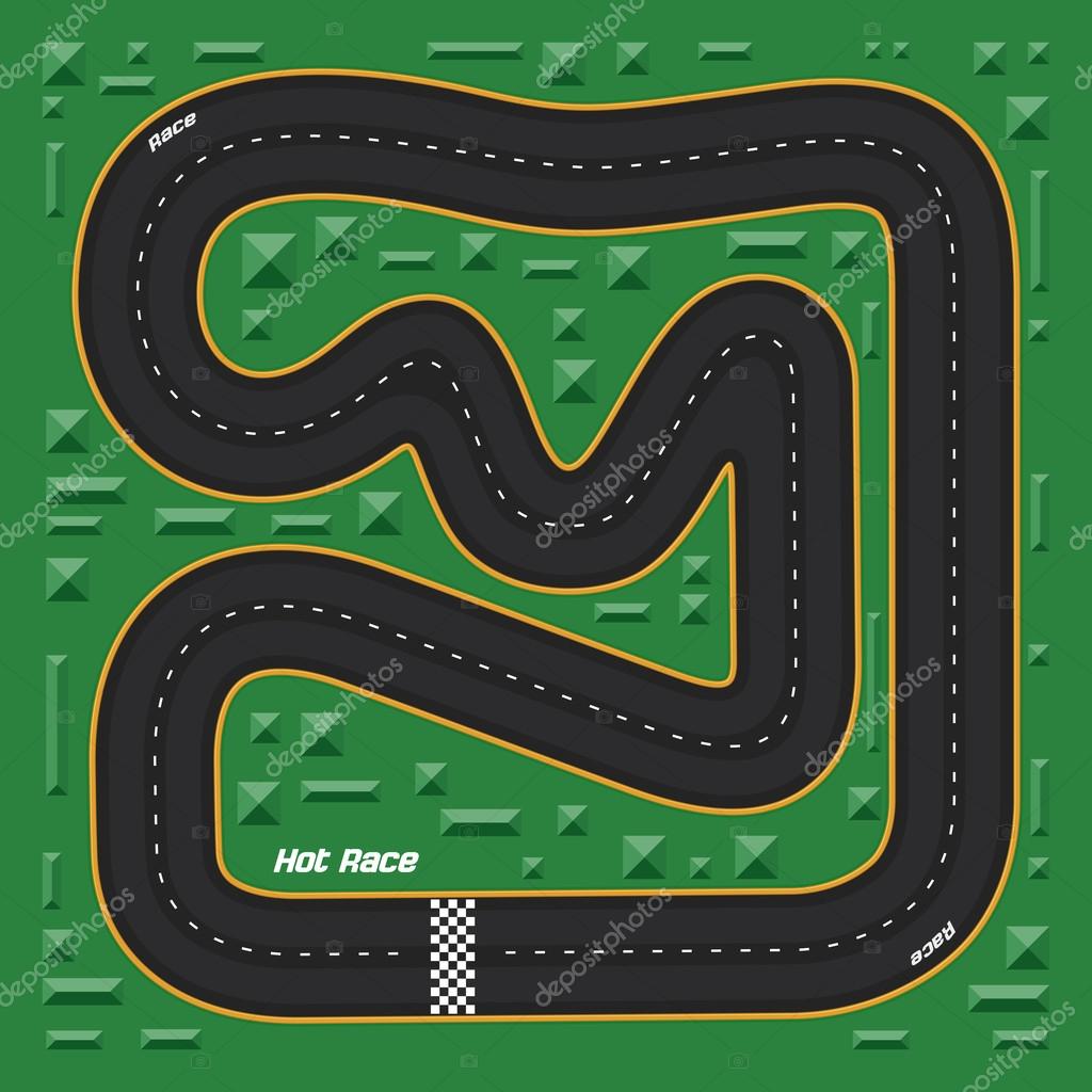 Mapa de carreras de dibujos animados para juego 2022