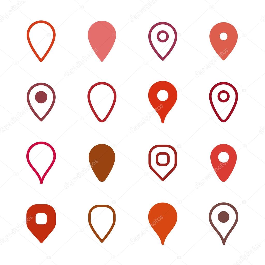 Set of map markers — Stock Vector © Vaniaplatonov #67191959