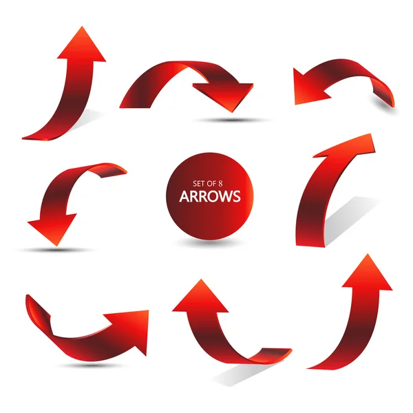 Colorful 3d Vector Arrows Set — Stock Vector © Jakegfx 2857558