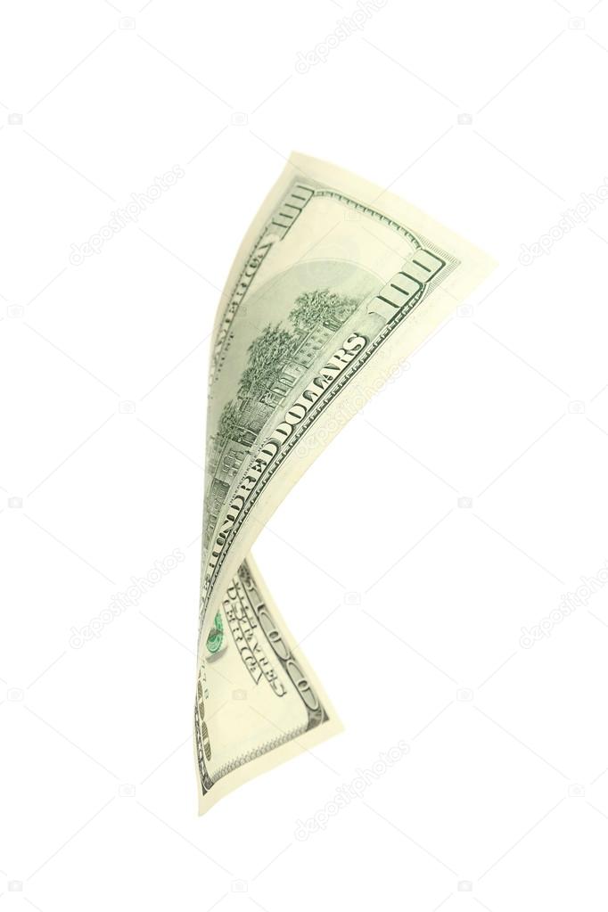 Hundred dollar bill falling Stock Photo by ©5seconds 115493210