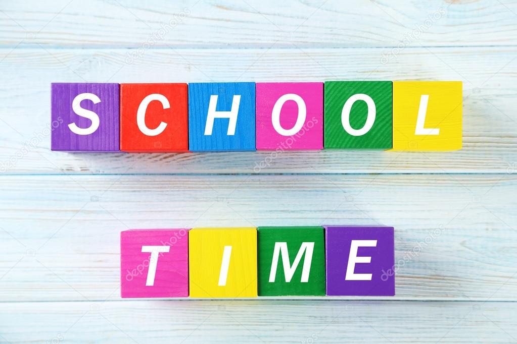Text school time on toy cubes Stock Photo by ©5seconds 116681988