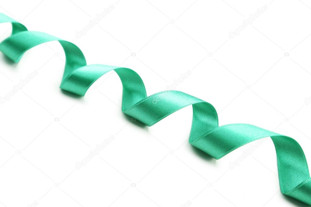 Green ribbon on white background Stock Photo by ©5seconds 63096427