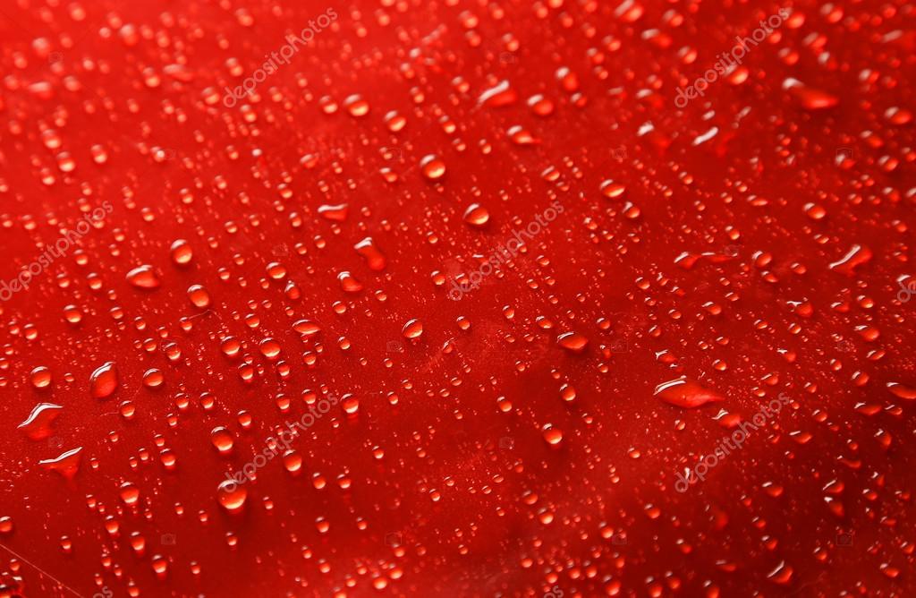 Red Water Drops Background