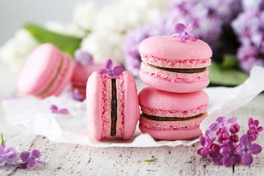Pink Macaroons Wallpaper