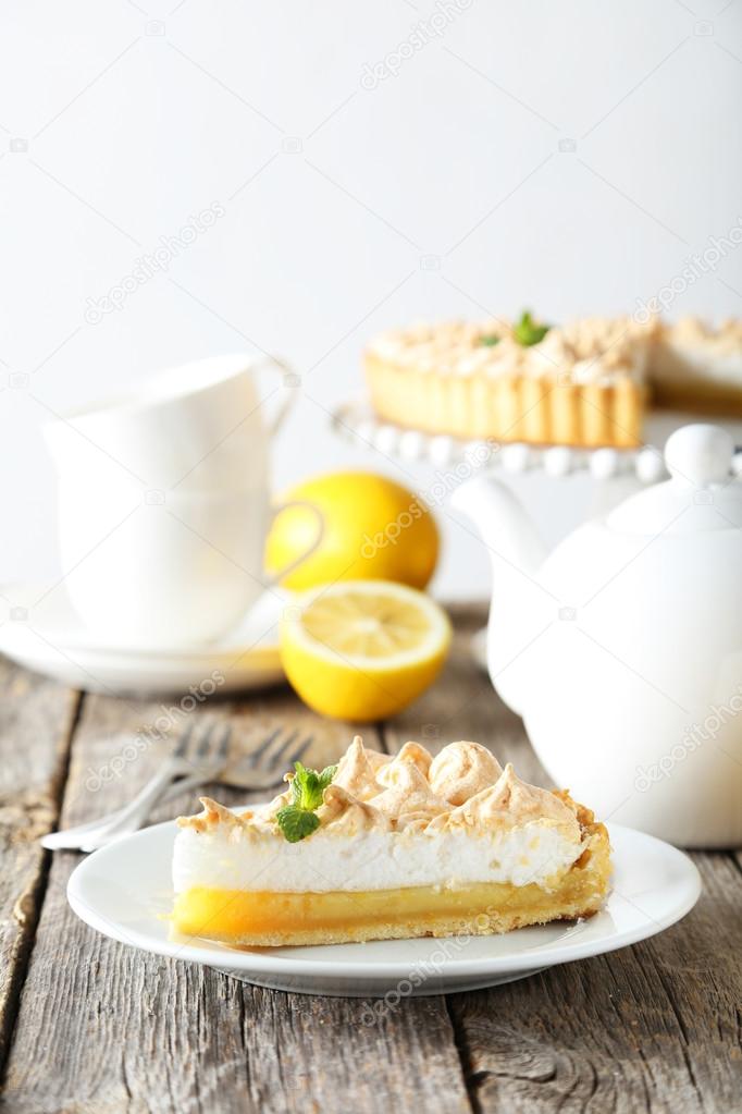 Lemon meringue pie on plate Stock Photo by ©5seconds 77620101