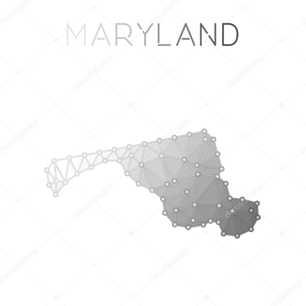 Maryland polygonal vector map. Stock Vector by ©gagarych 123417904 Maryland polygonal vector map. Stock Vector by ©gagarych 123417904