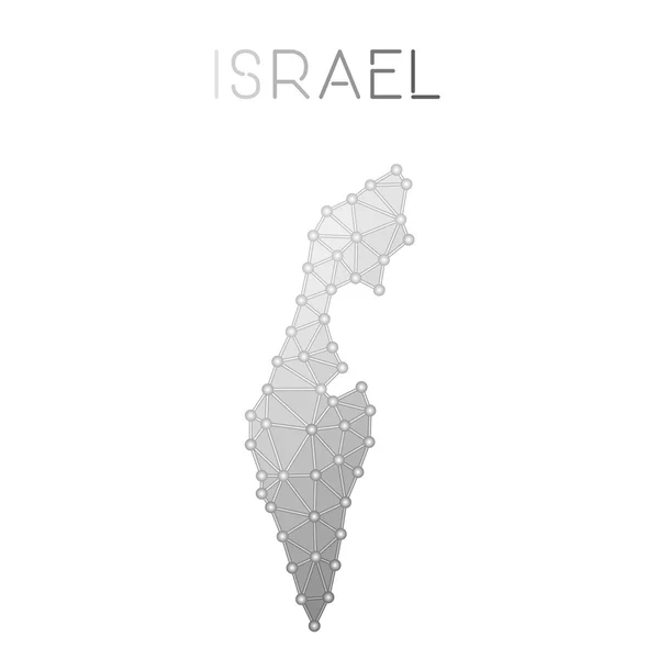 Israel region map white outline on grey background Detailed map of ...