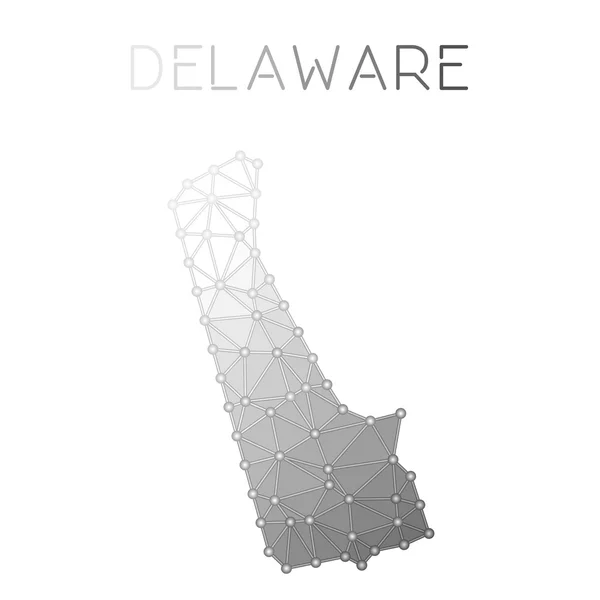 Sketch map of Delaware Grayscale mapa dibujado a mano del estado de los ...
