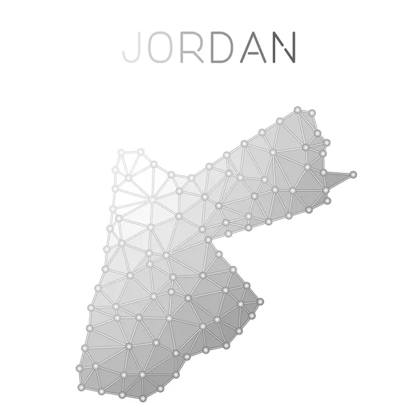Jordan region map blue with white outline and shadow on blue background ...