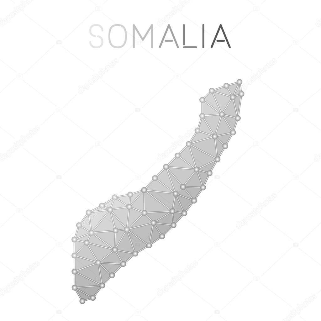 Somalia polygonal vector map. Stock Vector by ©gagarych 123536634 Somalia polygonal vector map. Stock Vector by ©gagarych 123536634