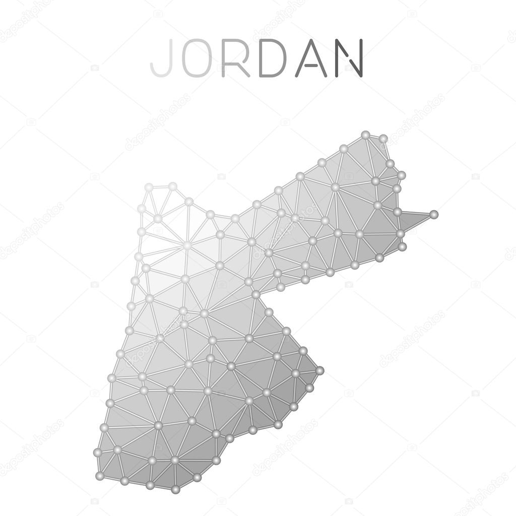 Jordan polygonal vector map. Stock Vector by ©gagarych 123538360