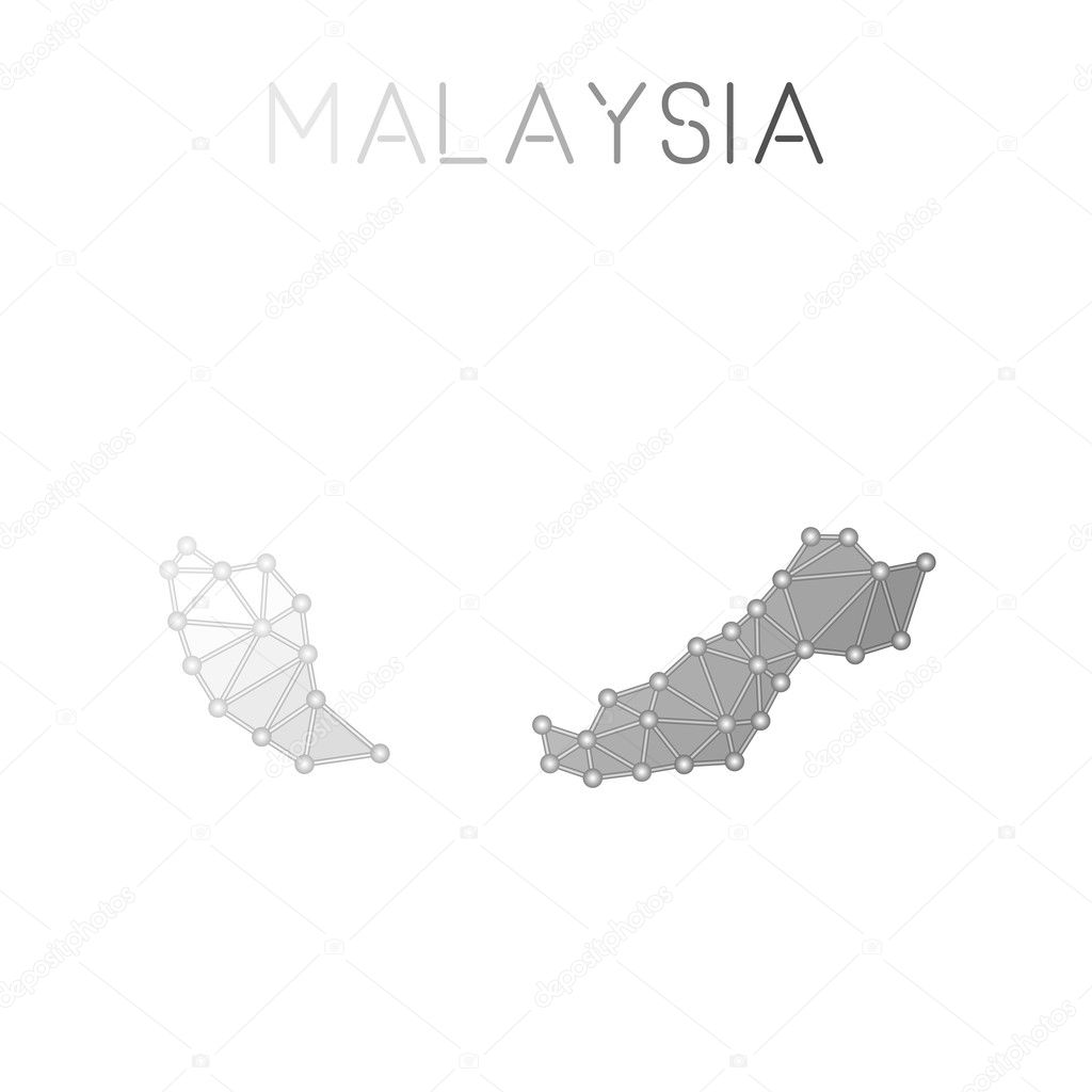 Malaysia polygonal vector map. Stock Vector by ©gagarych 123539682 Malaysia polygonal vector map. Stock Vector by ©gagarych 123539682