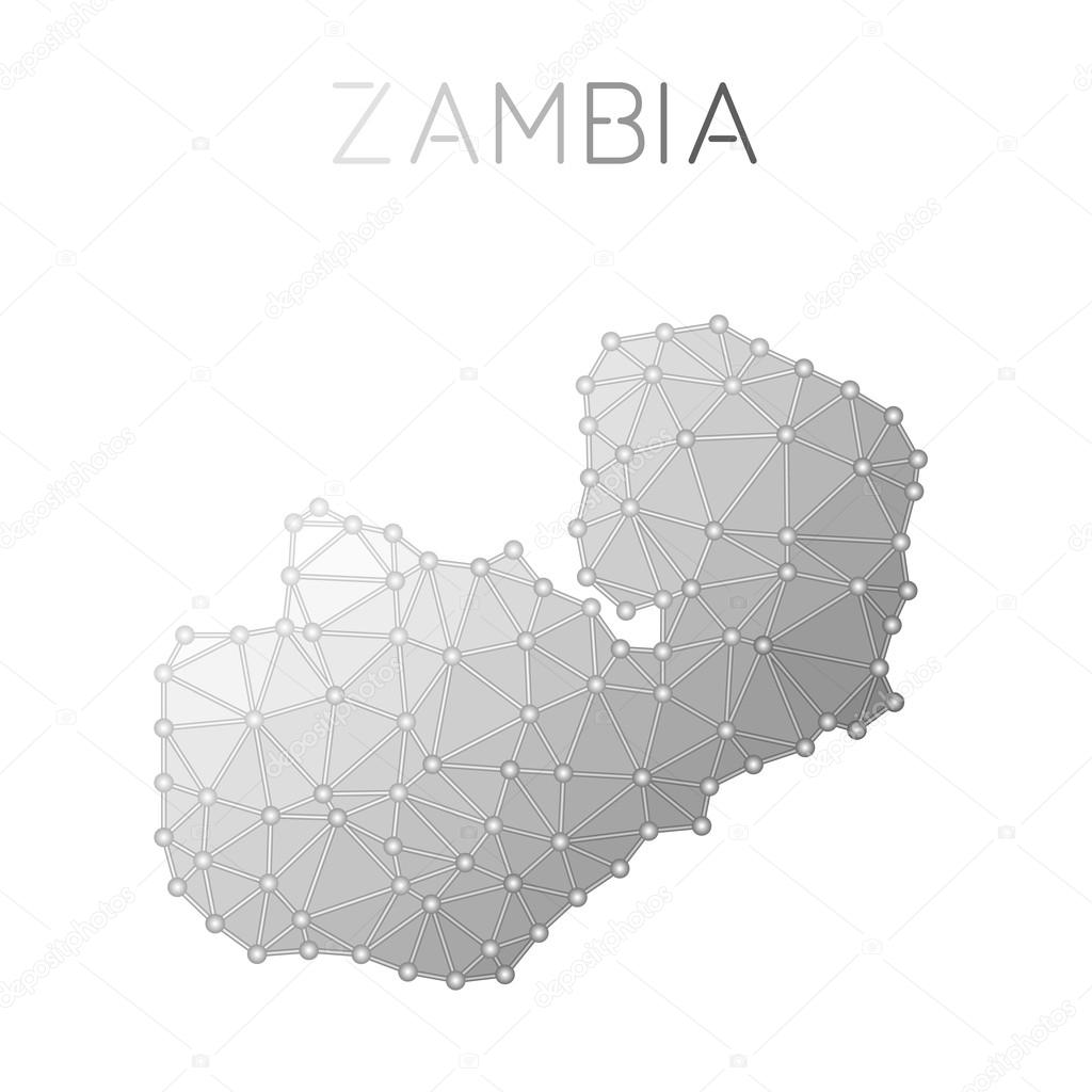 Zambia polygonal vector map. Stock Vector by ©gagarych 123540930 Zambia polygonal vector map. Stock Vector by ©gagarych 123540930