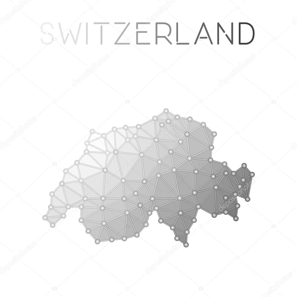 Switzerland polygonal vector map. Stock Vector Image by ©gagarych ...