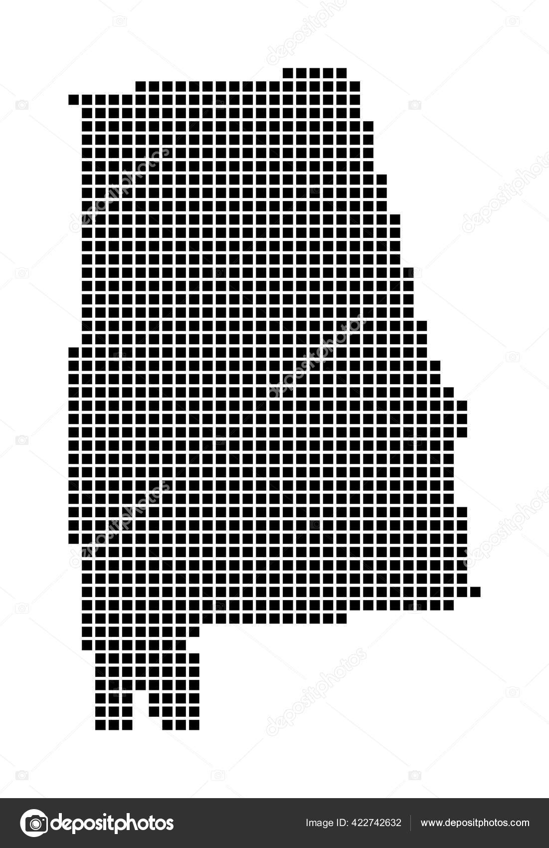 Alabama map Map of Alabama in dotted style Borders of the us state ...