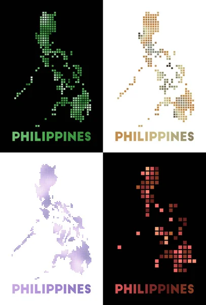 Philippines Map Design Vector Low Poly Map Country Philippines Icon