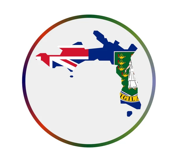 Icono de Peter Island Forma de la isla con la bandera de Peter Island ...