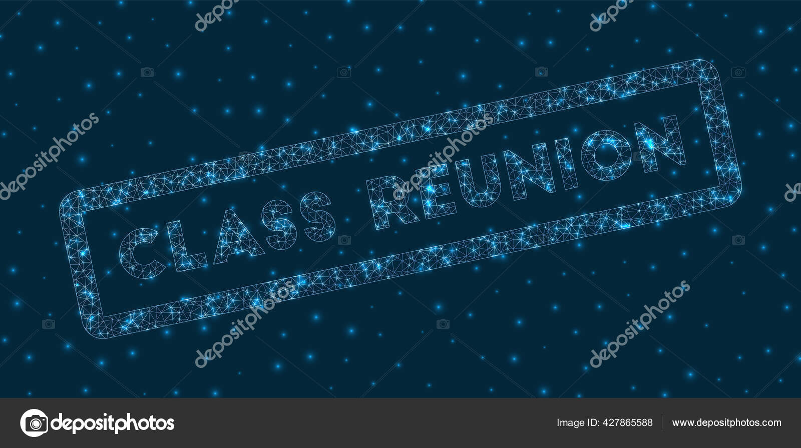 Class reunion word in digital style Glowing geometric class reunion ...