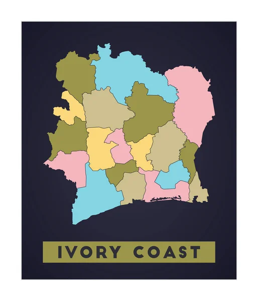 Ivory Coast round stamp Logo of country with flag Vintage badge with ...