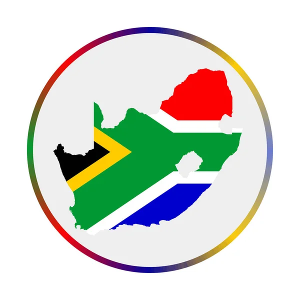 South Africa Logo Map Of South Africa With Country Name And Flag Modern