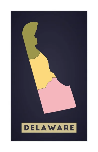 Sketch map of Delaware Grayscale mapa dibujado a mano del estado de los ...