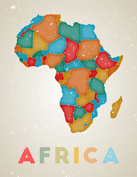 Africa sunburst Low poly striped rays and map of the continent Amazing ...