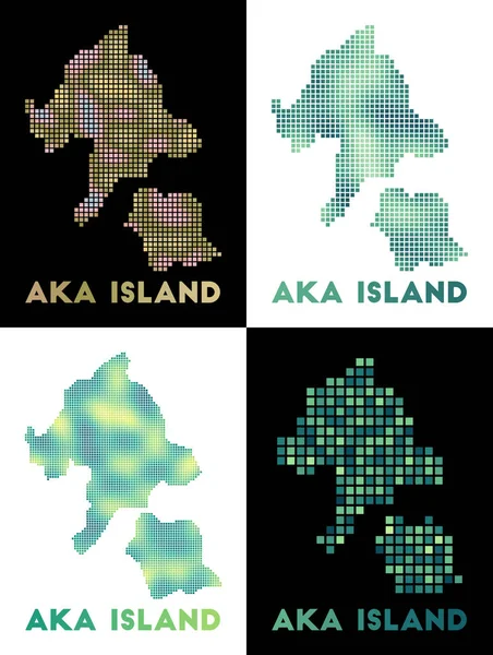 Aka island map Vector Art Stock Images | Depositphotos
